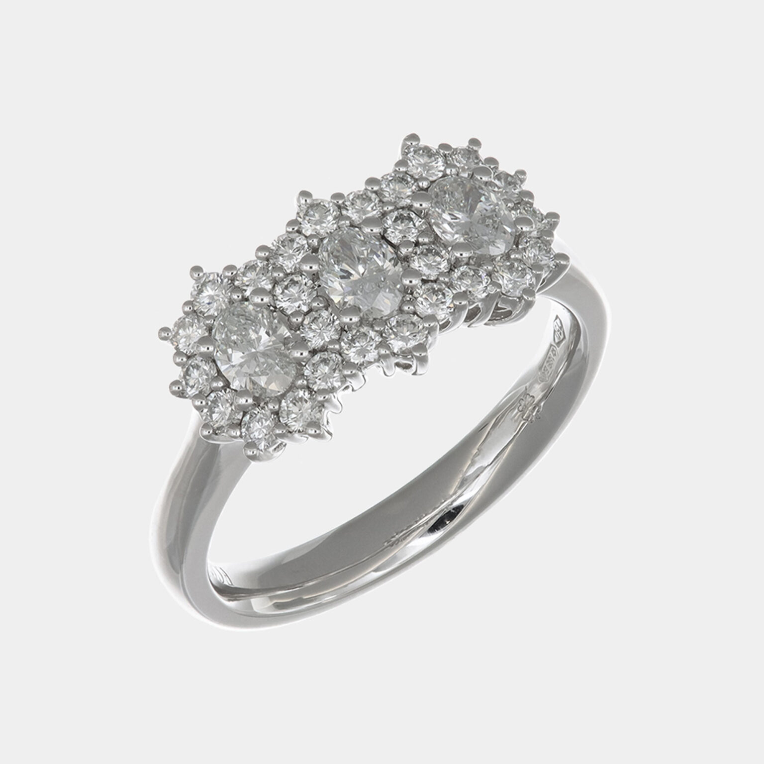 Anello rosetta trilogy diamanti Prestige White - Casavola - Gioiellieri ...